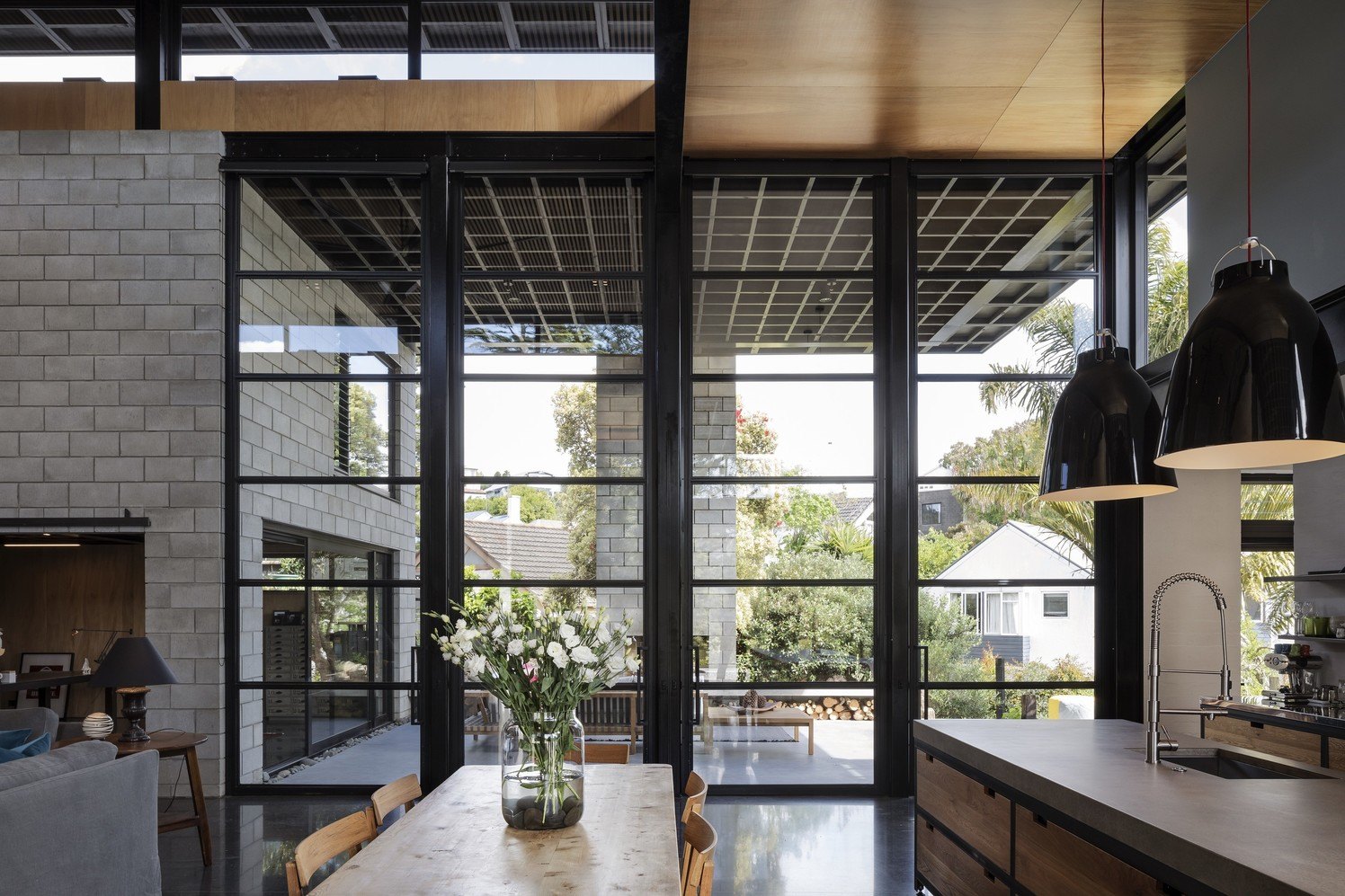 Industrial style house with Concrete blocks