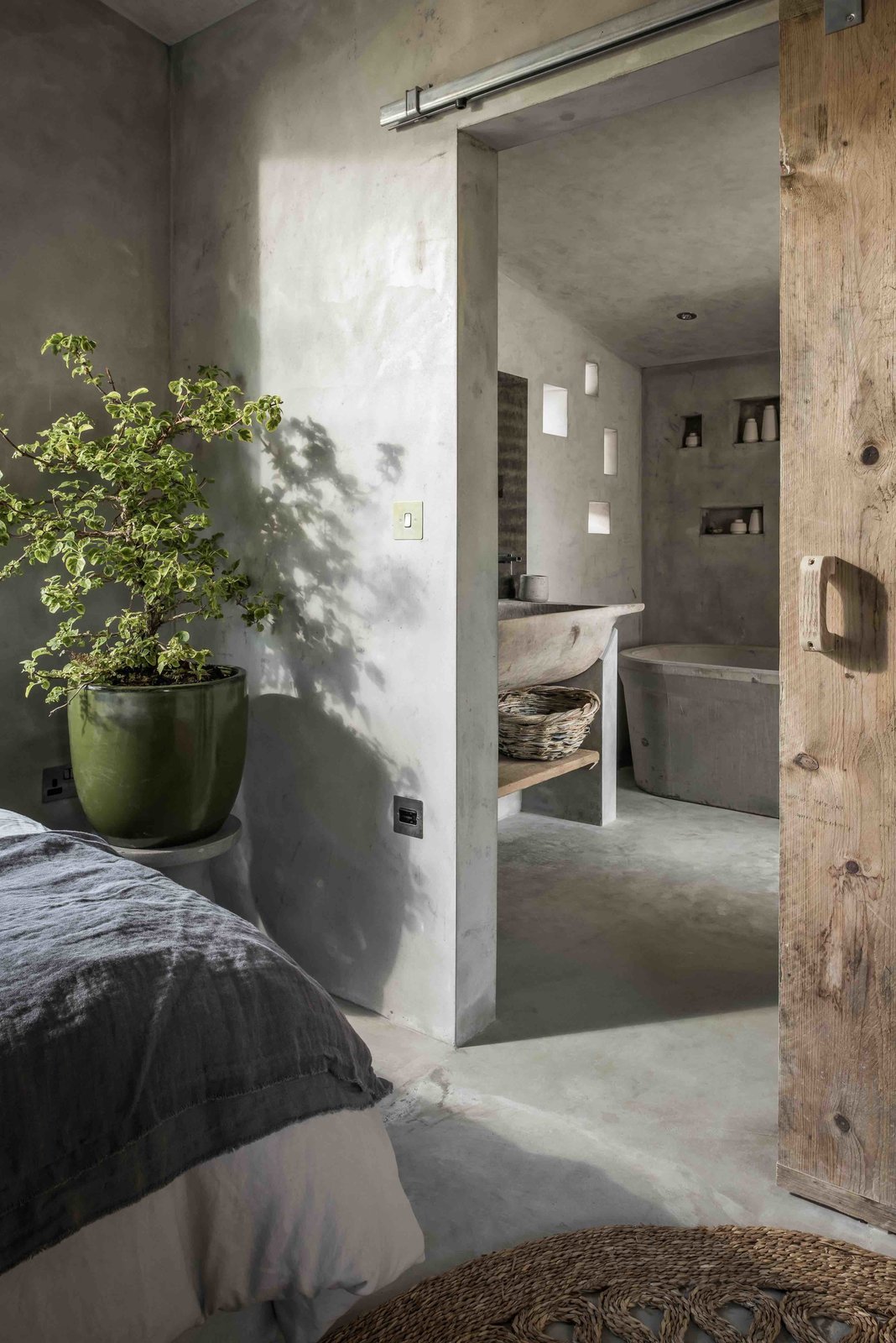 Modern Rustic Concrete House, Embracing Rawness Charm and Warmth