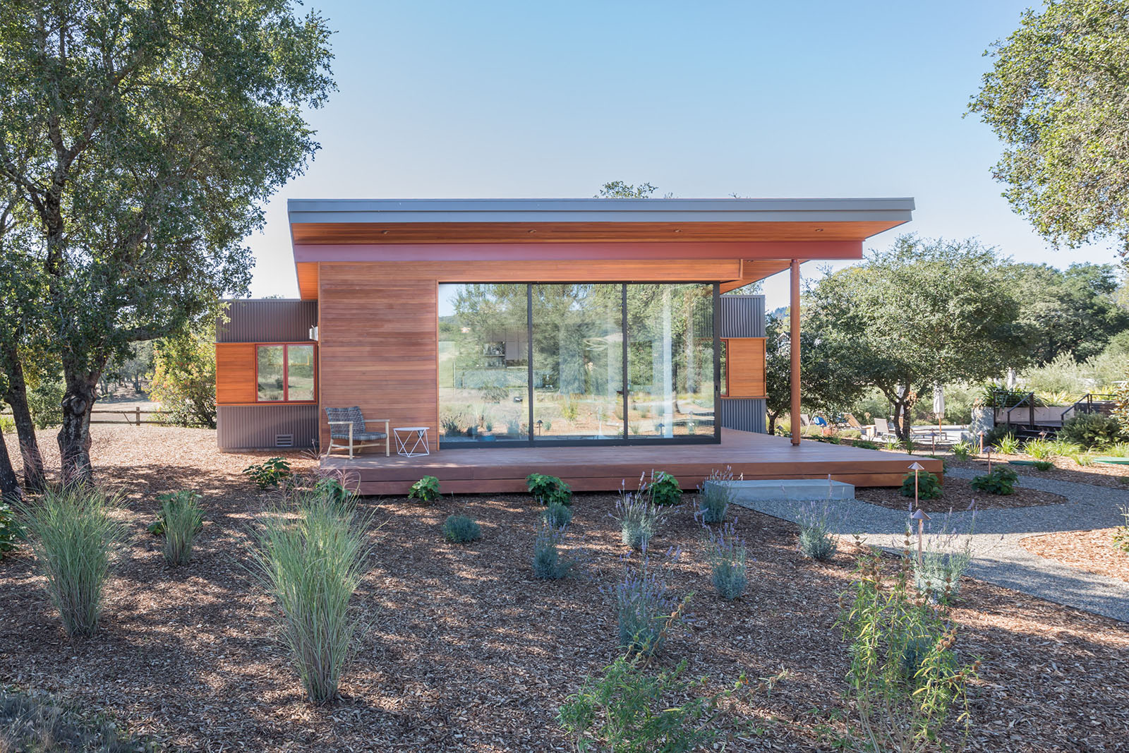 Modern Wooden Box House With Extra Wide Patio Doors, Close to Nature