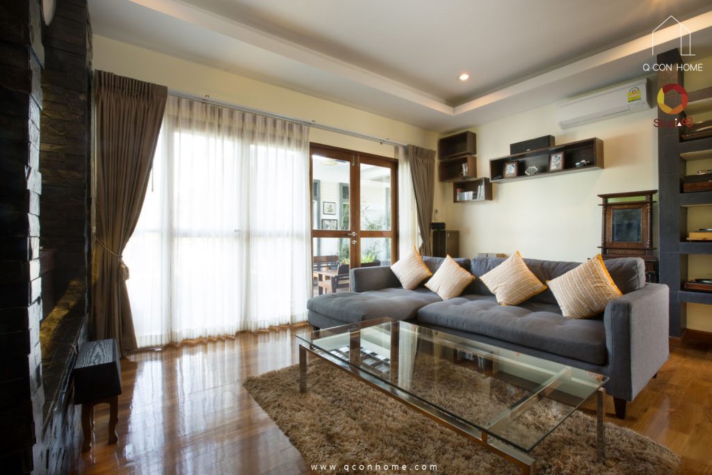 แบบบ้านชั้นเดียว รูปทรงตัวแอล L-Shaped สไตล์โมเดิร์นลอฟท์